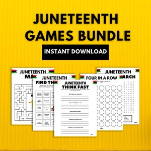 Juneteenth Game Bundle, Juneteenth Trivia Game, Juneteenth Party ...