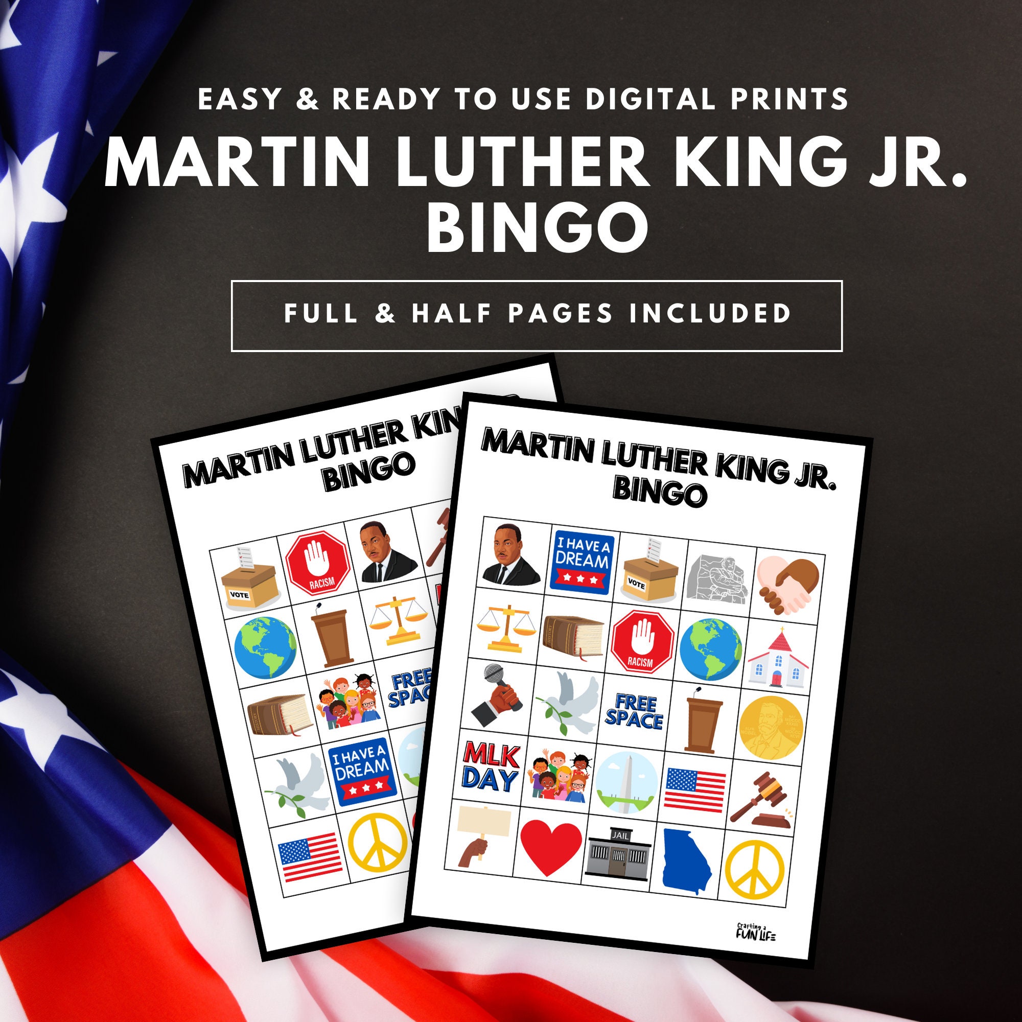 Martin Luther King Jr. Bingo, Martin Luther King Activity, Martin ...