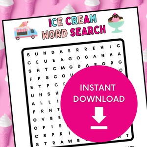 Ice Cream Activity Bundle for Kids, Printable Summer Activities, Ice ...