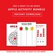 Apple Activity Bundle for Kids, Printable Learning Activity, Apple ...