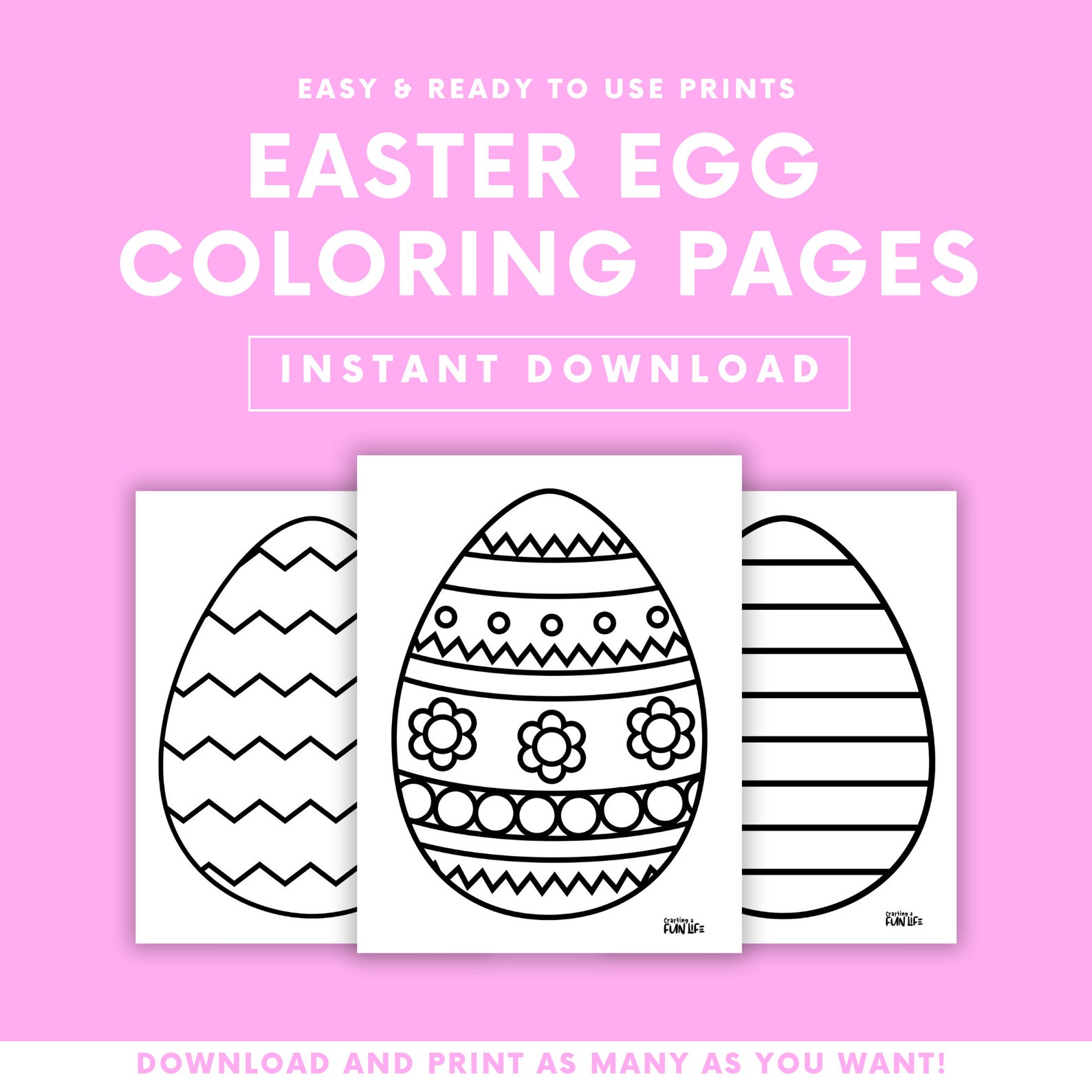 Easter Egg Coloring Pages for Kids, Easter Activity for Kids, Easter ...
