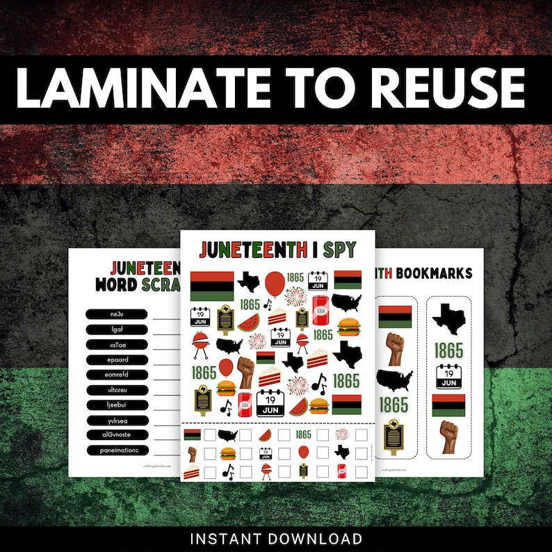 Juneteenth Activities, Kids Juneteenth Games, Juneteenth Activity ...