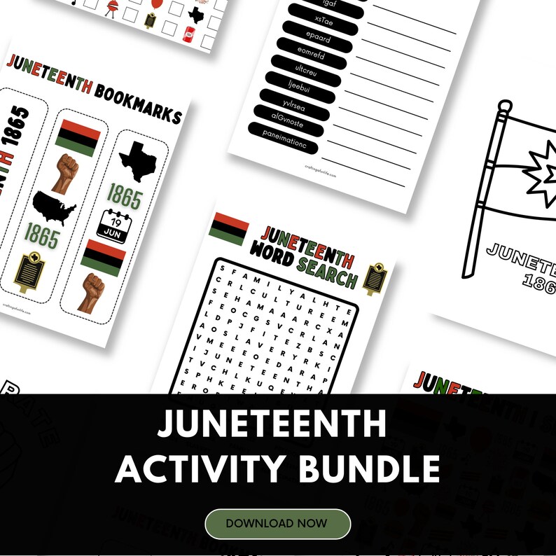 Juneteenth Activities, Kids Juneteenth Games, Juneteenth Activity ...