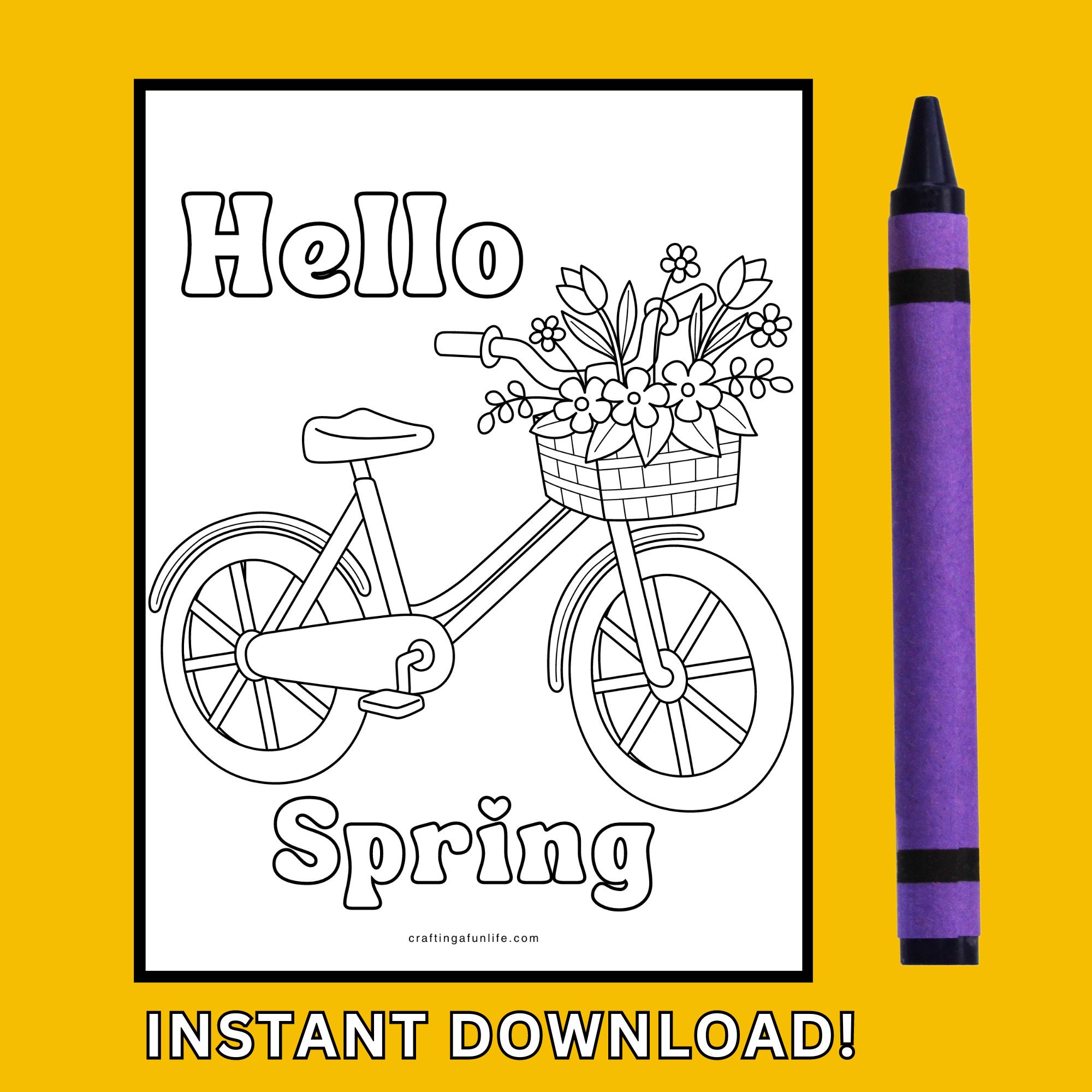 Spring Coloring Pages for Kids, Spring Activity for Kids, Toddlers ...