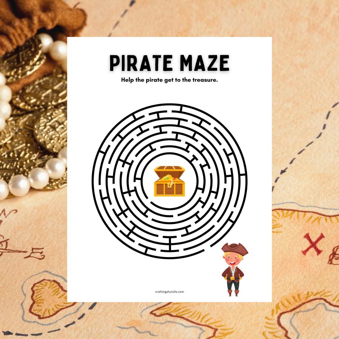 Pirate Mazes, Mazes for Kids, Fun Maze Activity Printable for Kids ...