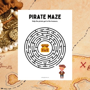 Pirate Mazes, Mazes for Kids, Fun Maze Activity Printable for Kids ...