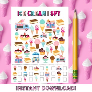 Ice Cream I Spy Activity for Kids, Look and Find Activities, Summer ...