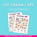 Ice Cream I Spy Activity for Kids, Look and Find Activities, Summer ...