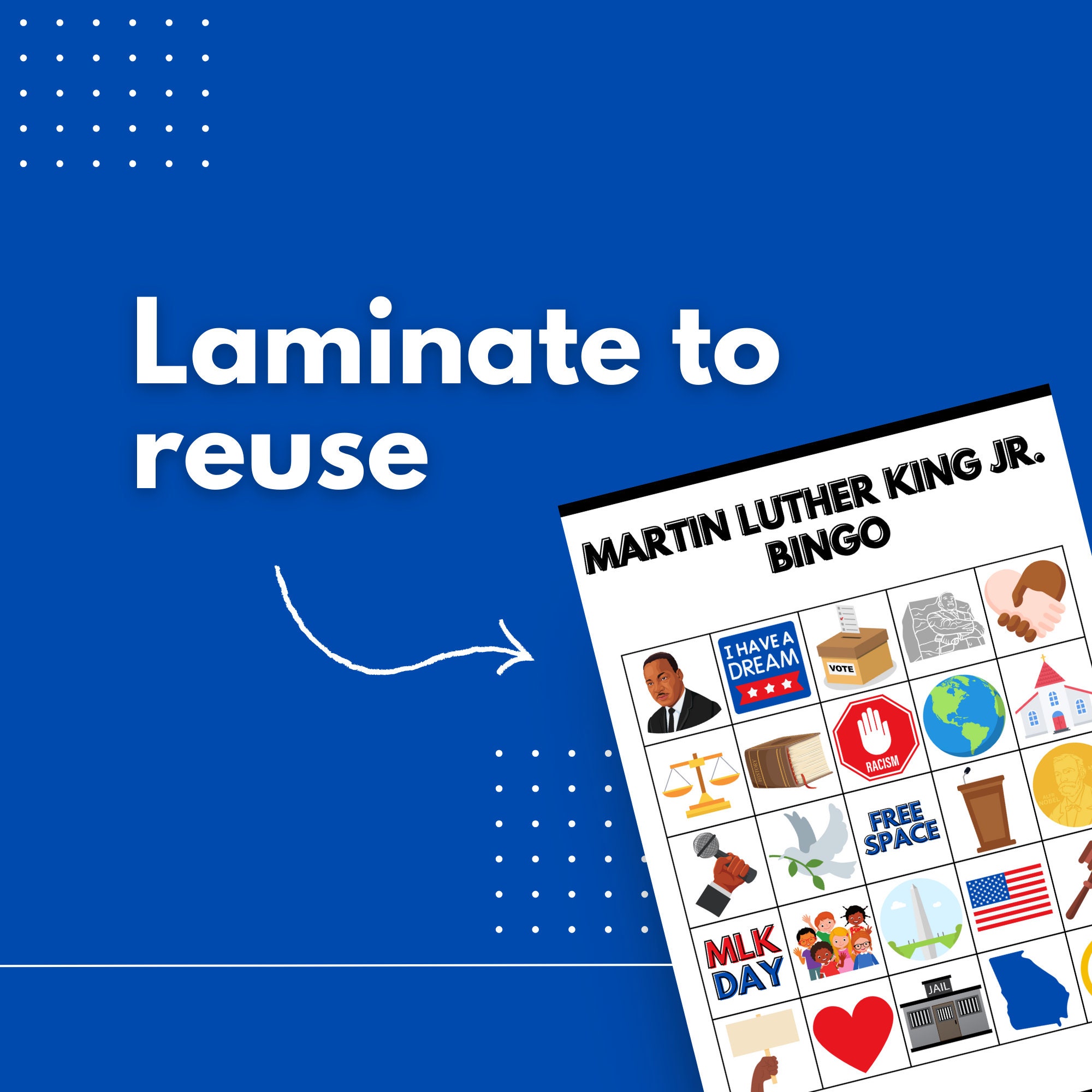 Martin Luther King Jr. Bingo, Martin Luther King Activity, Martin ...