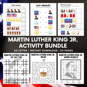 Martin Luther King Jr Activity Bundle, MLK Day Printable, Classroom ...