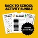Back to School Activity Bundle: 76 Pages of Printable Games (digital ...
