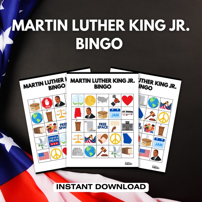 Martin Luther King Jr. Bingo, Martin Luther King Activity, Martin ...
