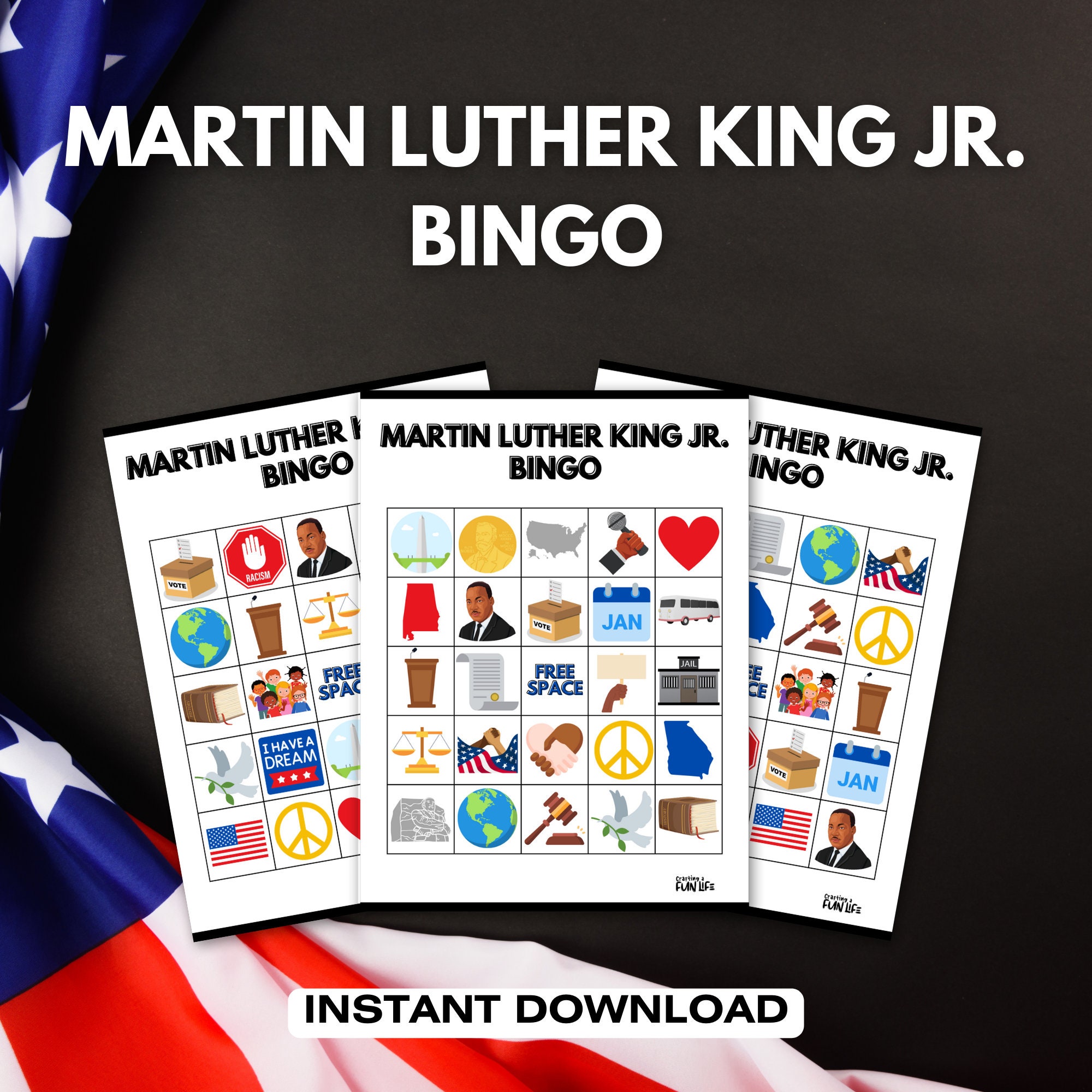 Martin Luther King Jr. Bingo, Martin Luther King Activity, Martin ...