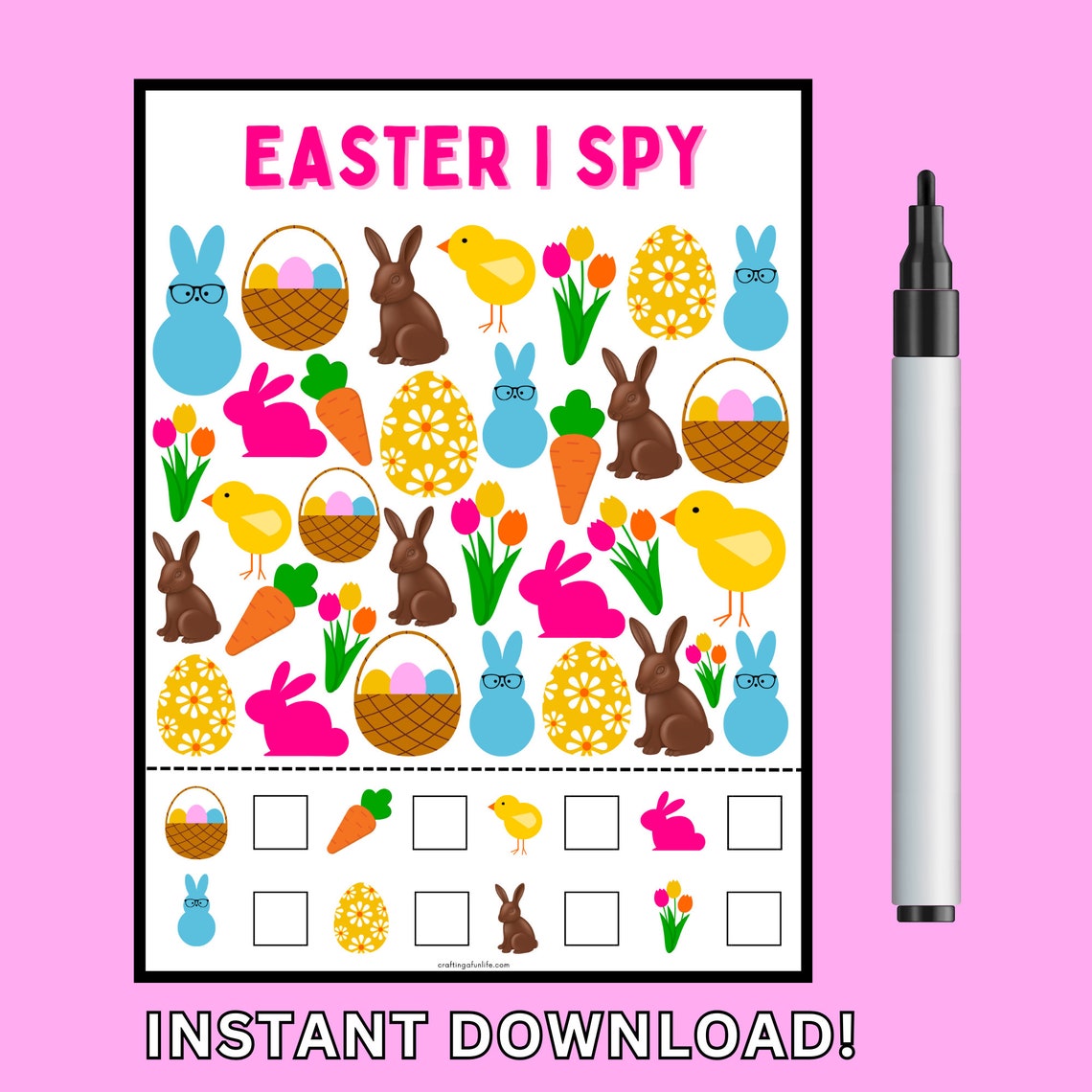 Easter I Spy Game for Kids, Printable Easter Game, Kids' Easter ...