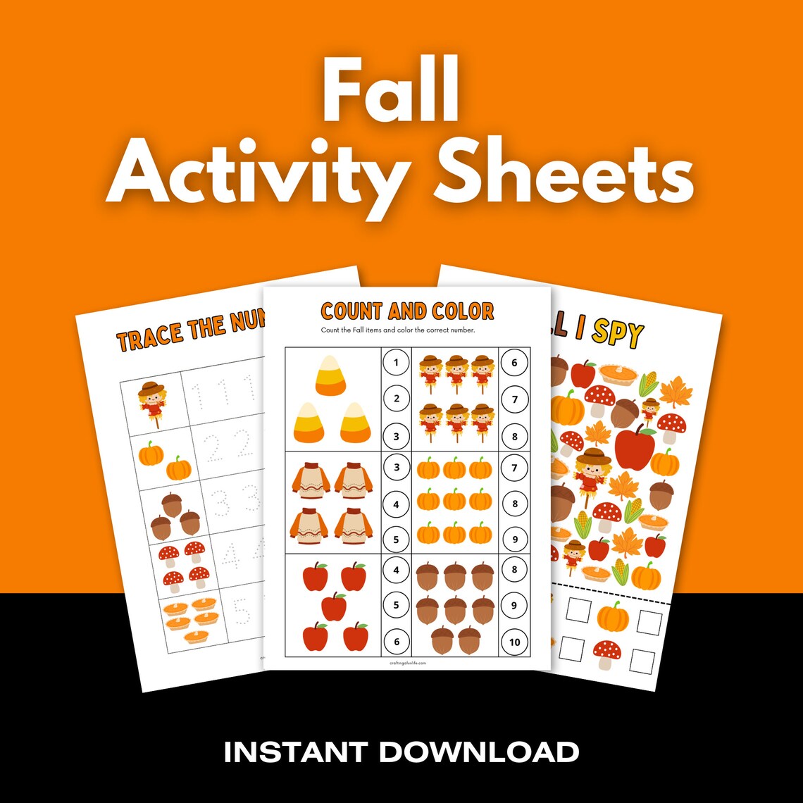 Fall Activity Bundle for Kids, Fall Activities, Autumn Activity Sheet ...