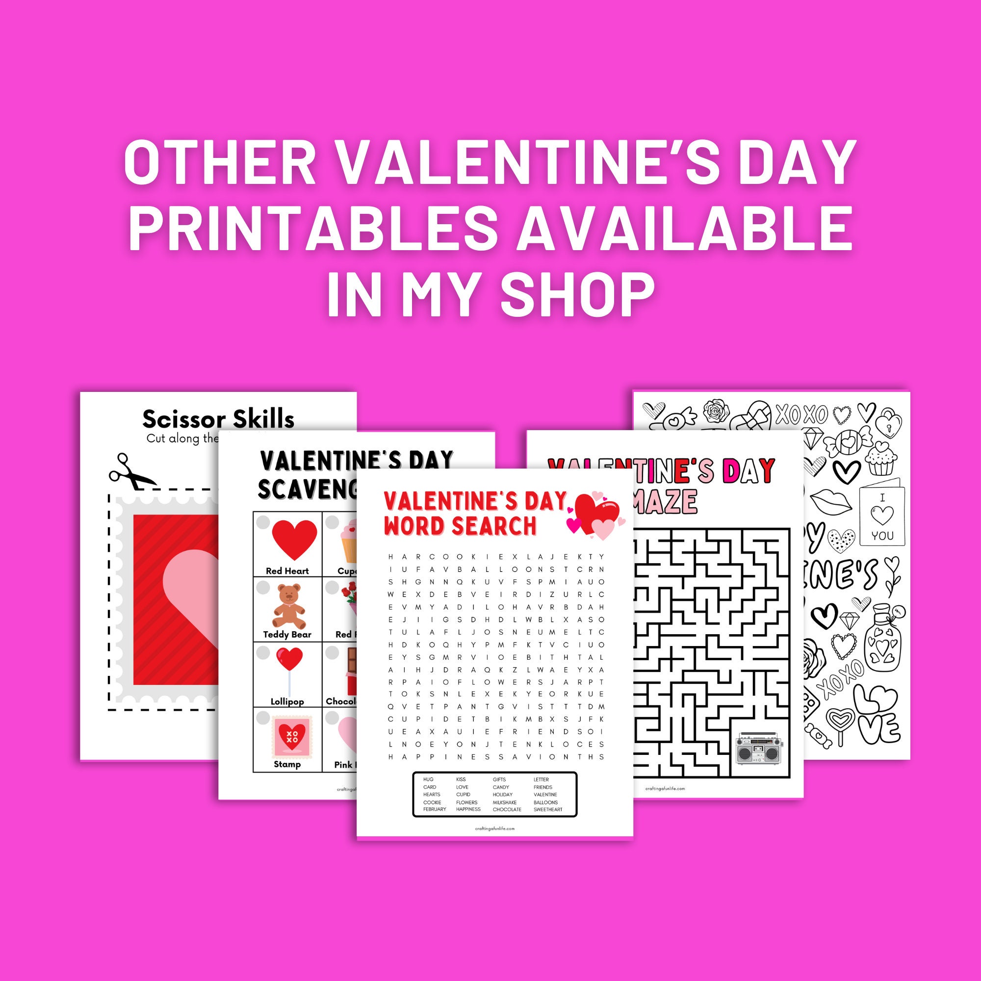 Valentine's Day Memory Match Game for Kids, Printable Valentine's Day ...