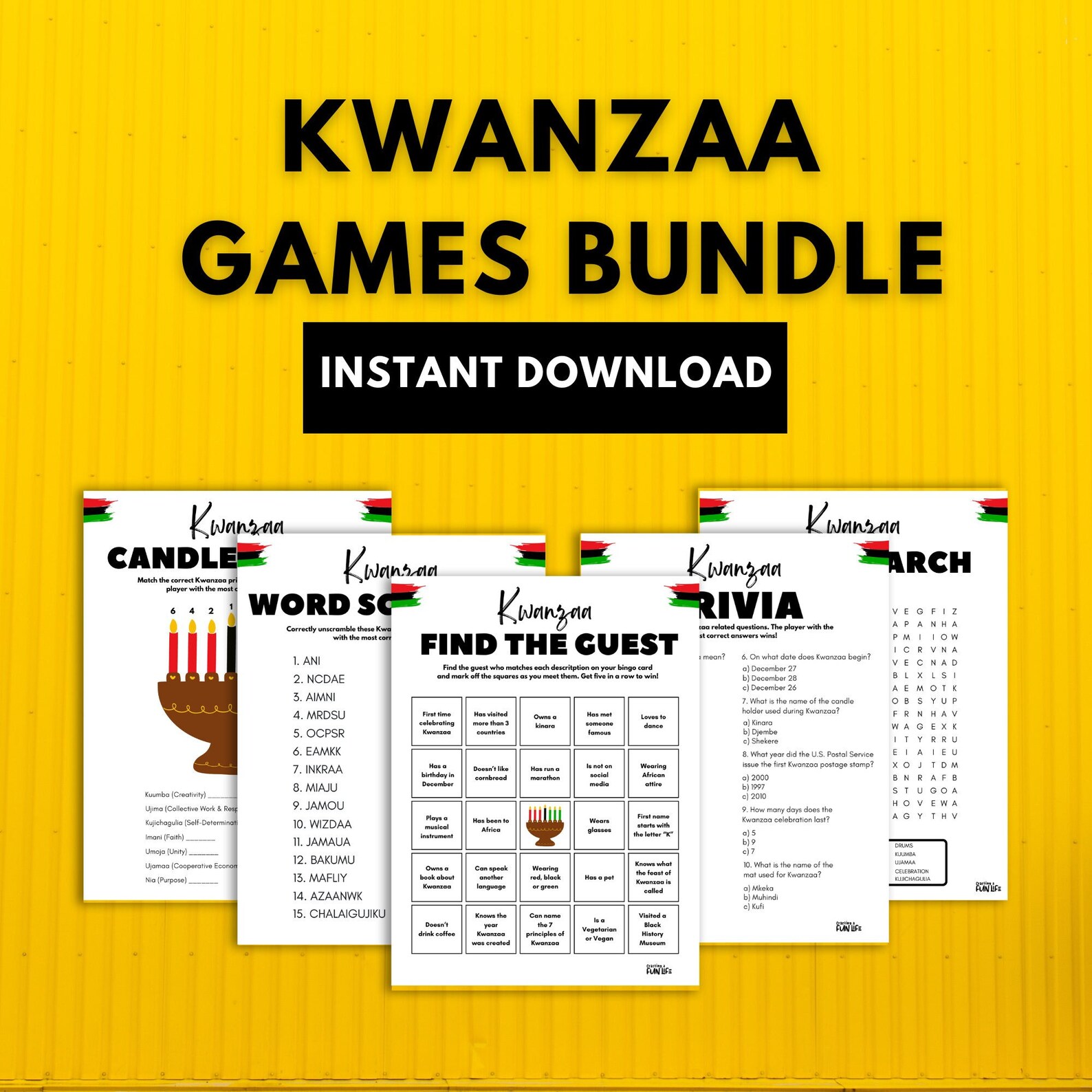 Kwanzaa Party Games, Kwanzaa Trivia Game, Kwanzaa Party, African ...
