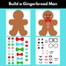 Build a Gingerbread Man, Christmas Activity, Busy Book Printable ...