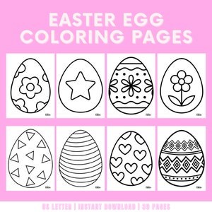 Easter Egg Coloring Pages for Kids, Easter Activity for Kids, Easter ...