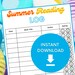 Summer Reading Bundle for Kids, Reading Printable Activities, Reading ...
