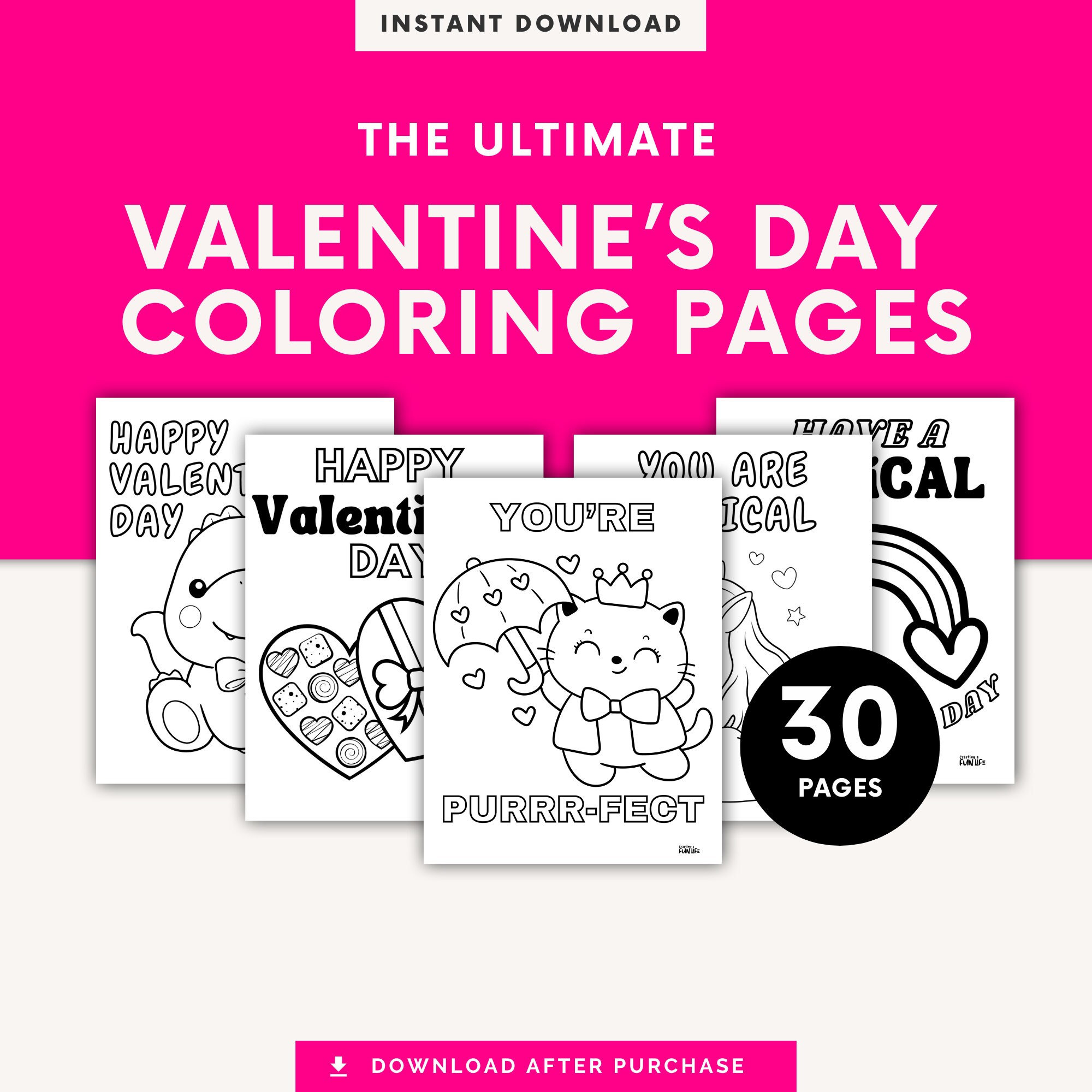 Valentine’s Day Coloring Pages for Kids, Kid’s Coloring Pages, Easy ...