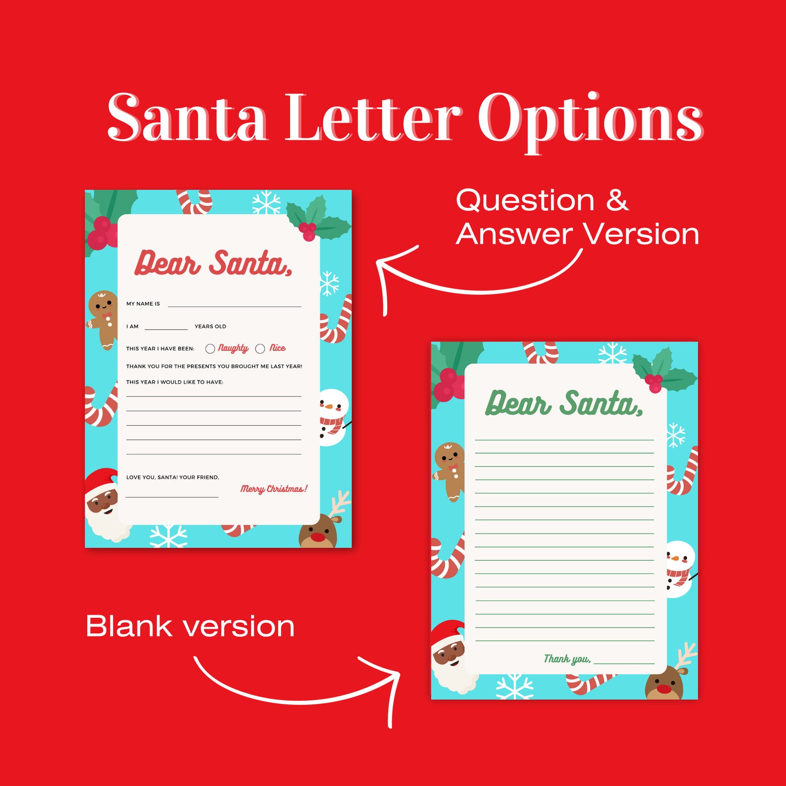 Letter to Santa Printable for Kids, Letter to the North Pole, Dear ...