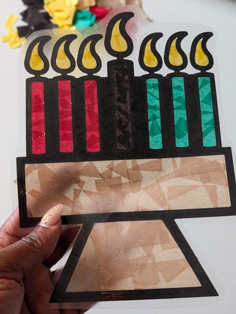 Kwanzaa Kinara Suncatcher Kit, Kids Craft Kit, DIY Art Kit, Kwanzaa ...