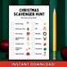 Christmas Scavenger Hunt for Kids, Holiday Games, Preschool, Scavenger ...