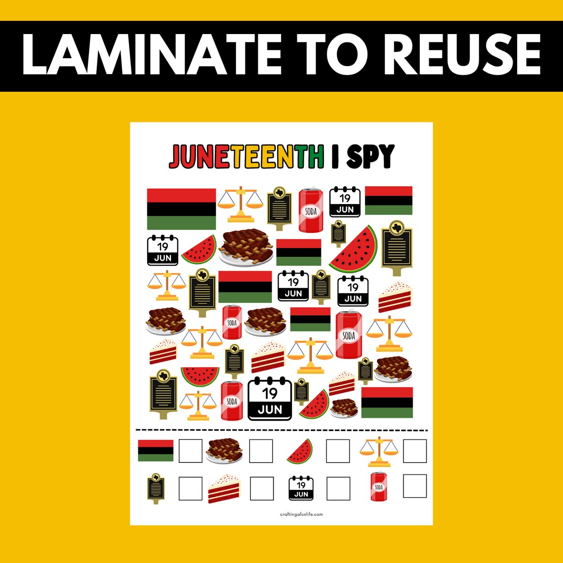 Juneteenth I Spy Activity Sheets for Kids, Kids Juneteenth Printable ...