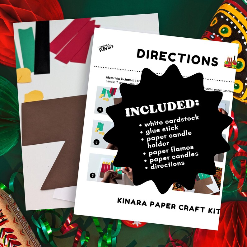 Kinara Paper Craft Kit, Kwanzaa Kids Activity - Etsy