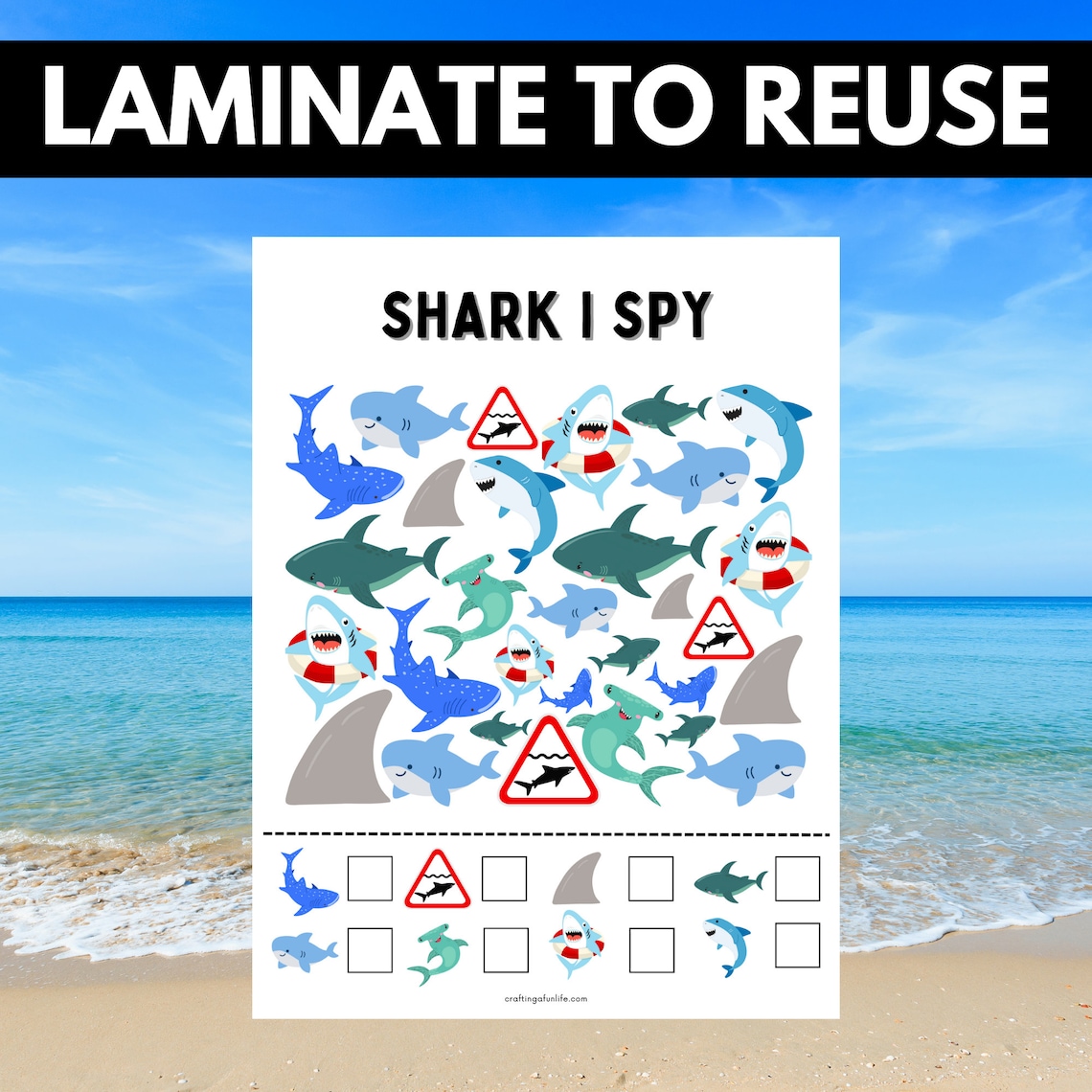 Shark I Spy Game, Shark Games for Kids, Shark Party Games, Shark Party ...
