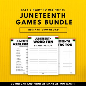 Juneteenth Game Bundle, Juneteenth Trivia Game, Juneteenth Party ...