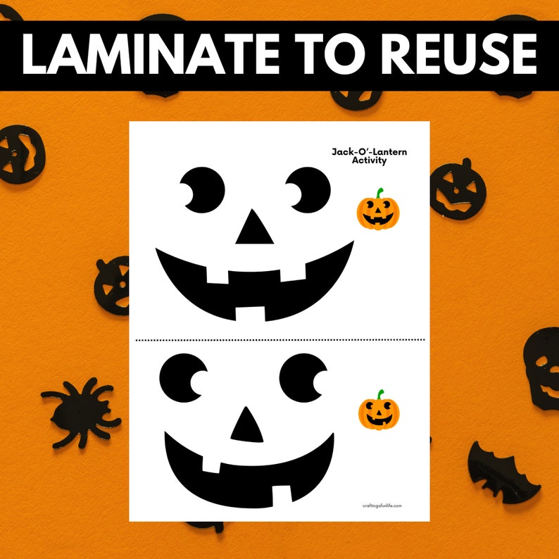 Halloween Jack-o'-lantern Activity, Pumpkin Printable, Printable ...