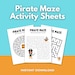 Pirate Mazes, Mazes for Kids, Fun Maze Activity Printable for Kids ...