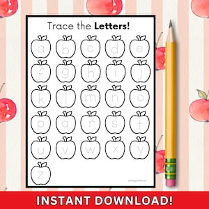 Apple Activity Bundle for Kids: Printable Learning Worksheets (digital ...
