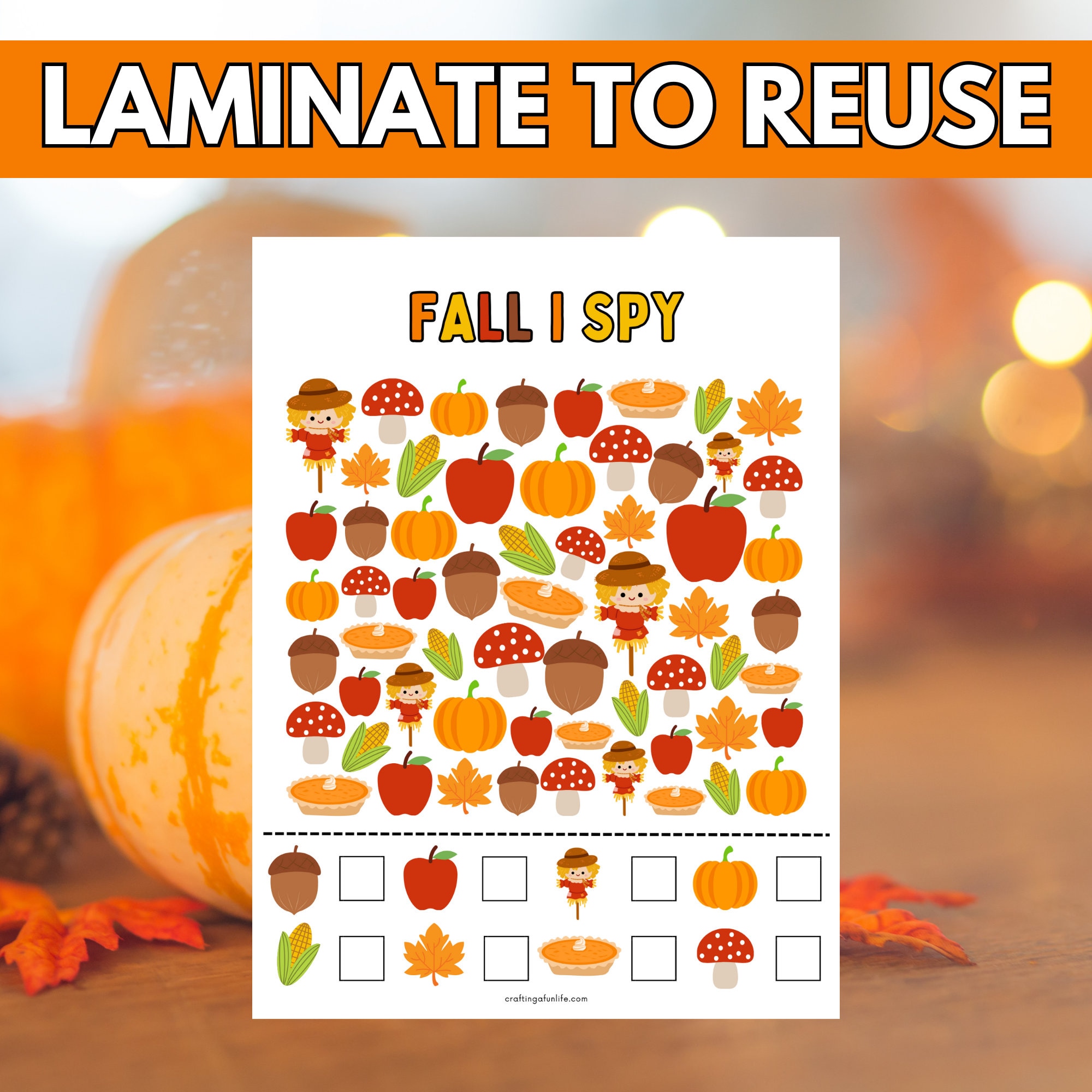Fall I Spy Game for Kids, Autumn Seek and Find, Fall Printable Games ...