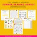 Summer Reading Bundle for Kids, Reading Printable Activities, Reading ...