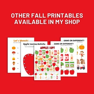 Apple Activity Pack for Kids: Printable Apple Worksheets (PDF Download ...