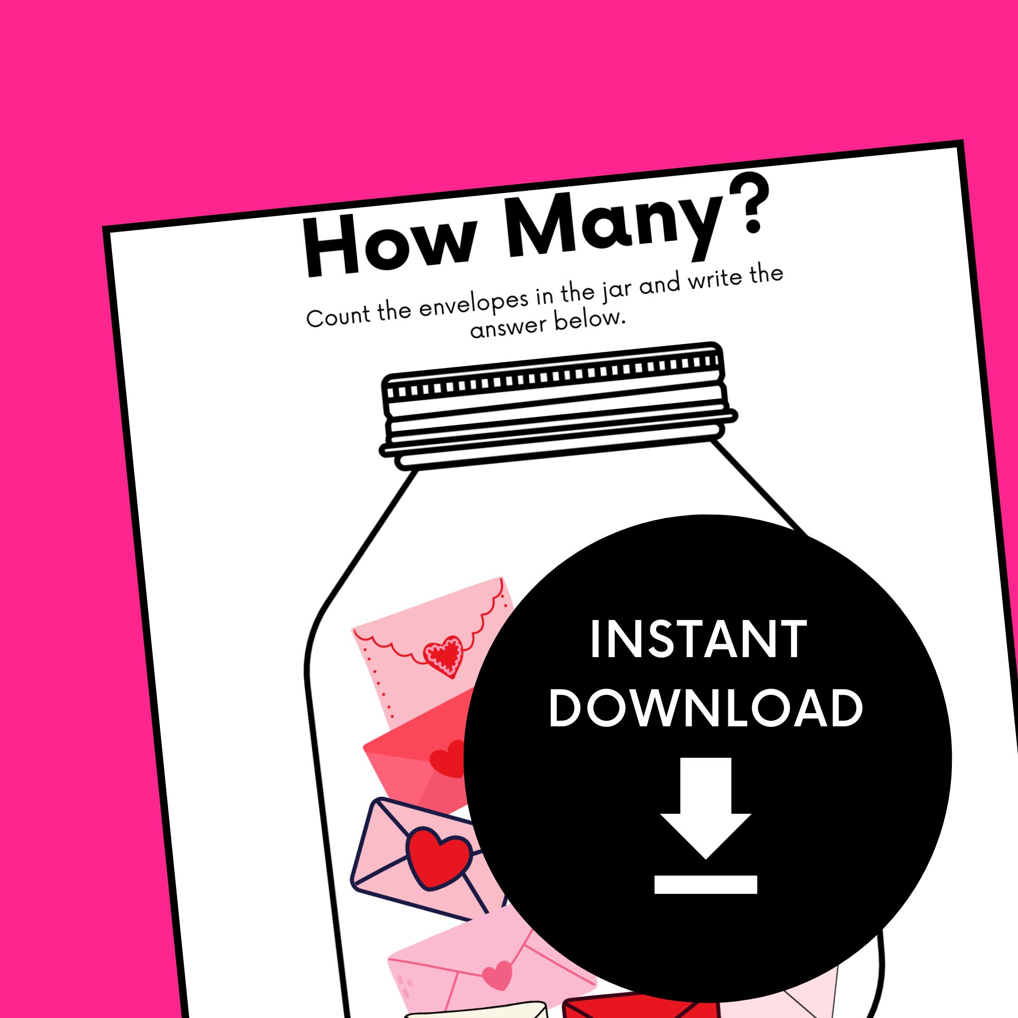 Valentine's Day Activity Bundle for Kids, Printable Worksheets, Word ...