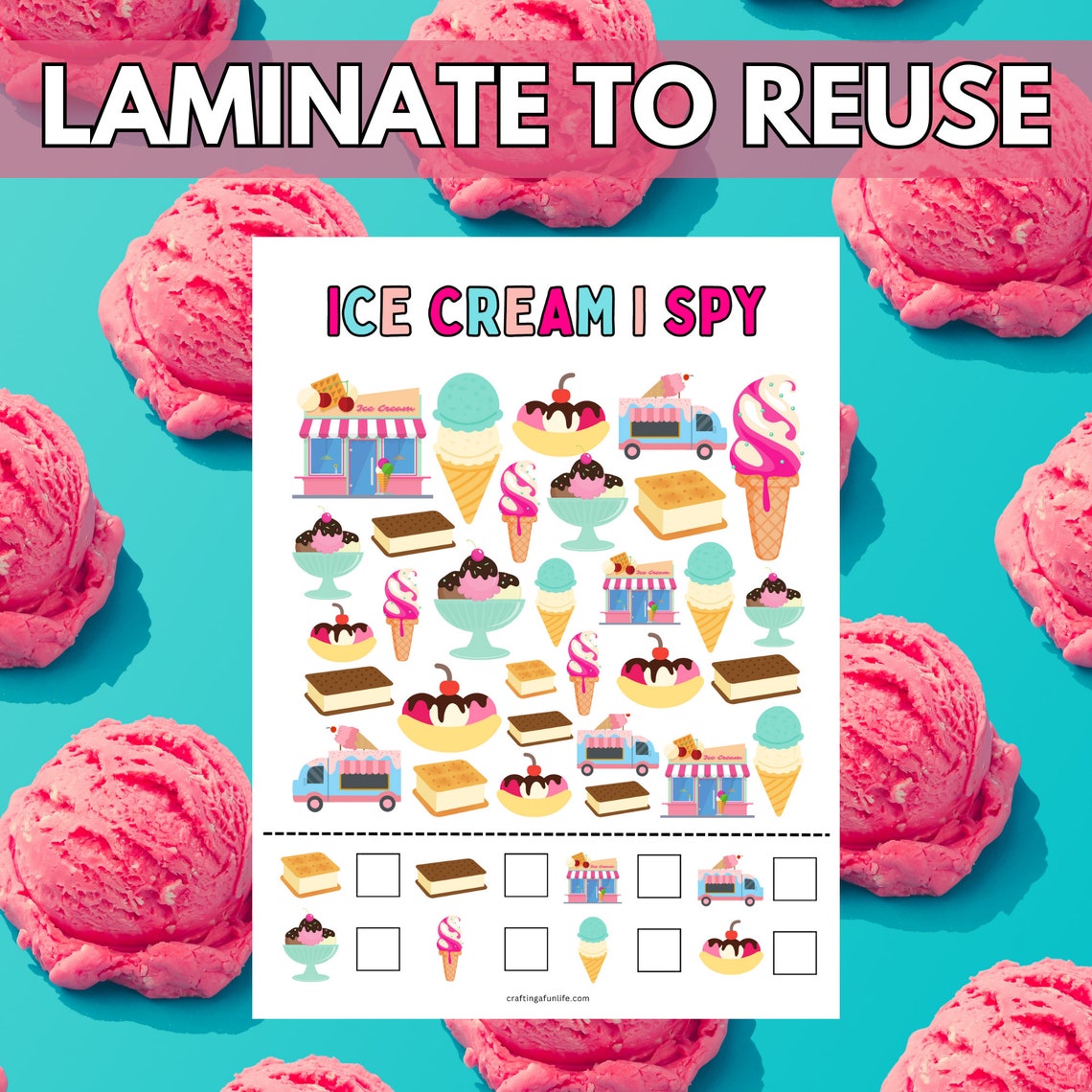 Ice Cream I Spy Activity for Kids, Look and Find Activities, Summer ...