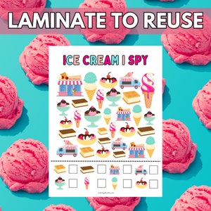 Ice Cream I Spy Activity for Kids, Look and Find Activities, Summer ...