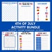 4th of July Activity Bundle for Kids, 4th of July Games, Independence ...