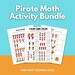 Pirate Math Activity Bundle for Kids, Printable Preschool Worksheets ...