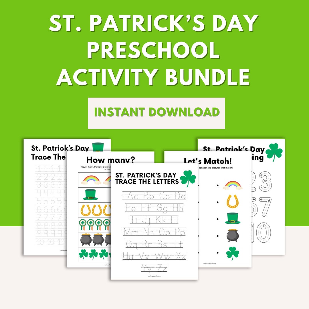 St. Patrick's Day Preschool Activity Bundle, Preschool Worksheets ...