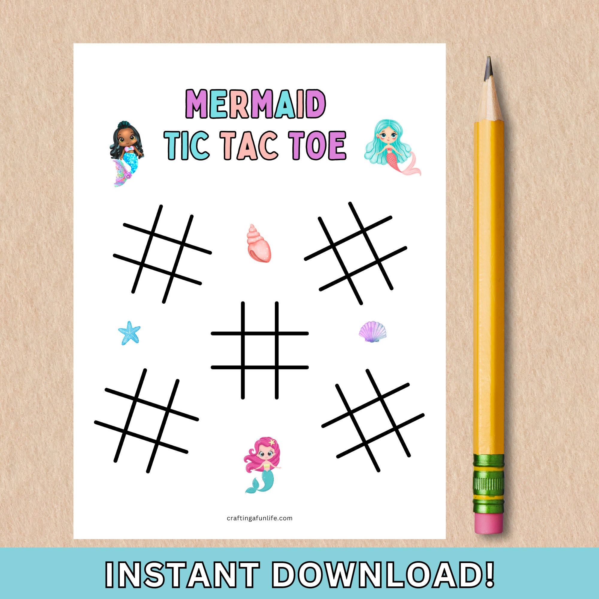 Mermaid Activity Bundle for Kids, Summer Activity Sheets, Printable ...