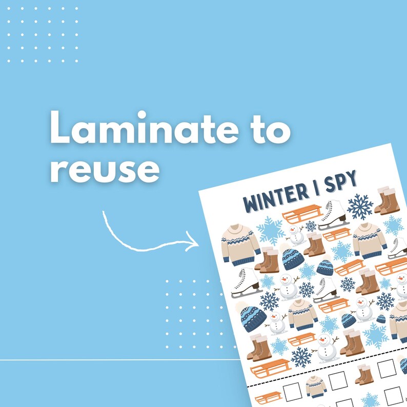 Winter I Spy Game for Kids: Winter Printable Activity (PDF) - Etsy