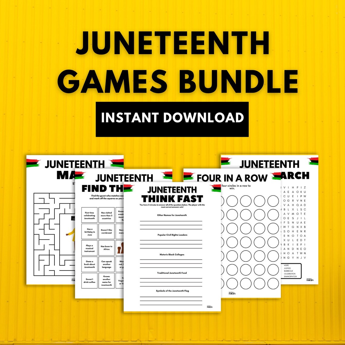 Juneteenth Game Bundle, Juneteenth Trivia Game, Juneteenth Party ...