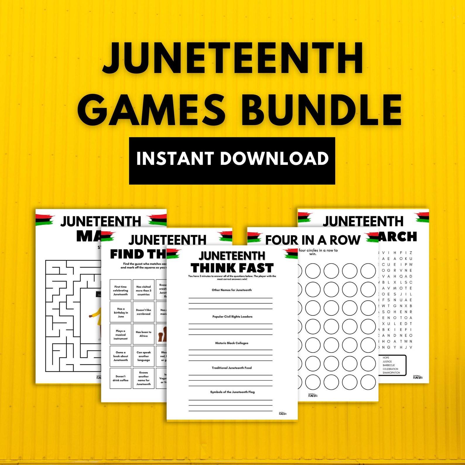 Juneteenth Game Bundle, Juneteenth Trivia Game, Juneteenth Party ...