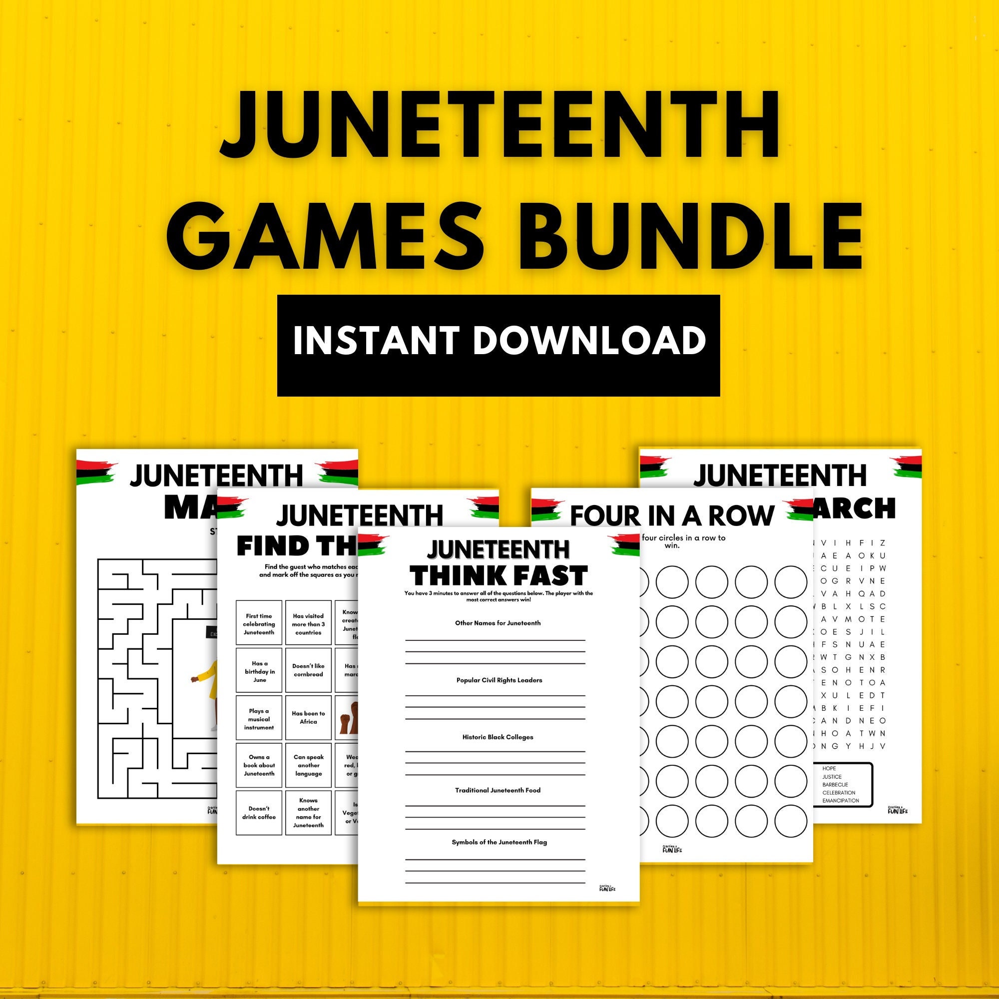 Juneteenth Game Bundle, Juneteenth Trivia Game, Juneteenth Party ...