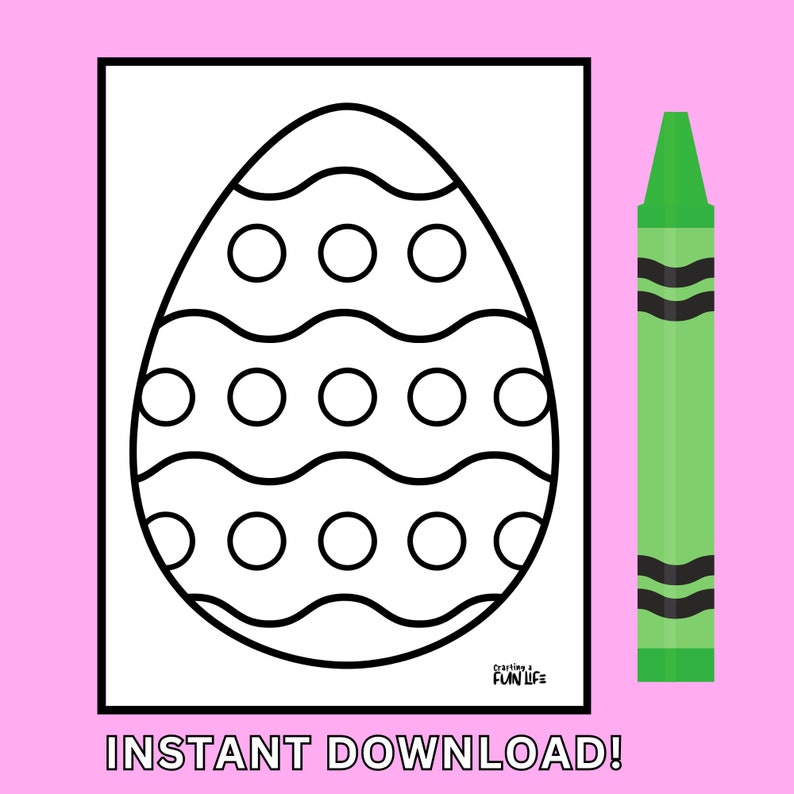 Easter Egg Coloring Pages for Kids, Easter Activity for Kids, Easter ...